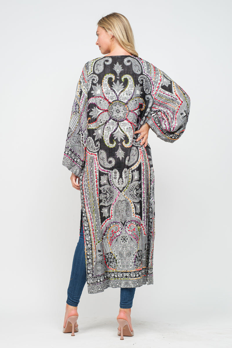 RAJ RUTH THICK STITCH EMBROIDERED DUSTER– Raj Imports